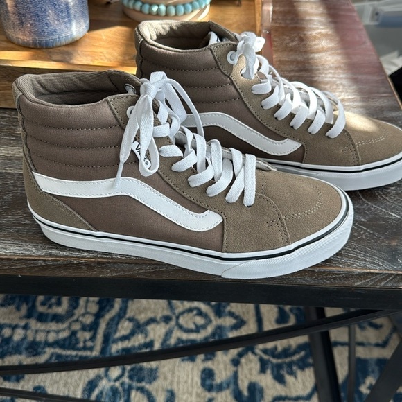 Vans | Shoes | New Vans Filmore High Top Beige Suede Canvas Sneaker ...